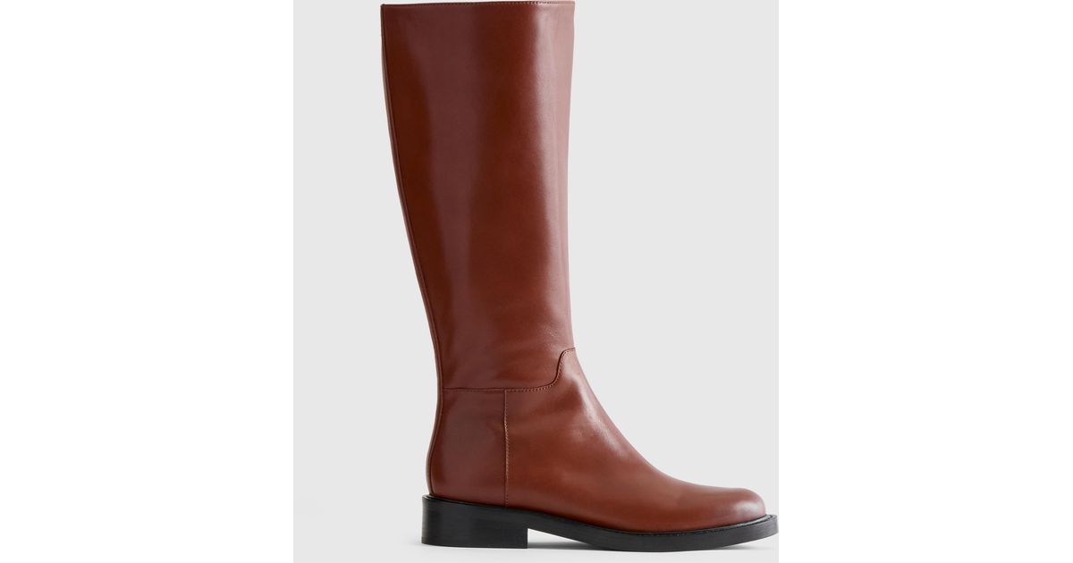 Quince Italian Leather Riding Boots in Brown | Lyst