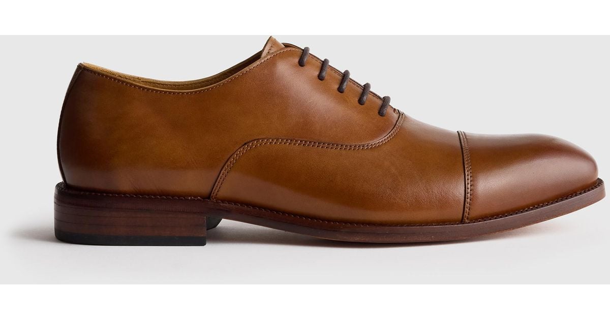 Quince Italian Leather Cap Toe Oxford in Brown for Men | Lyst