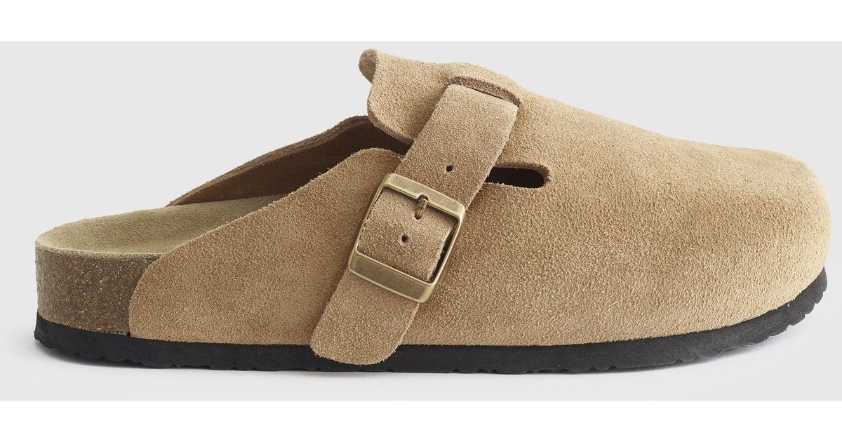 Quince Water Repellent Suede Clog Mule, Leather in White | Lyst