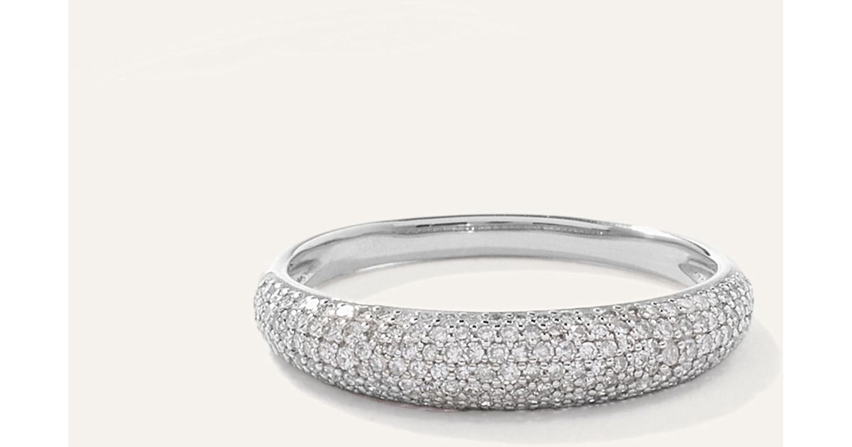Quince 14K Diamond Pave Dome Ring in White | Lyst