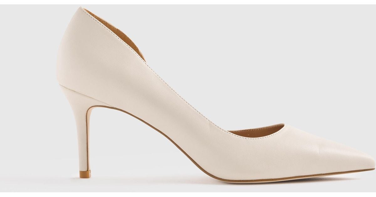 Quince Italian Leather 75Mm D'Orsay Pump in Natural | Lyst