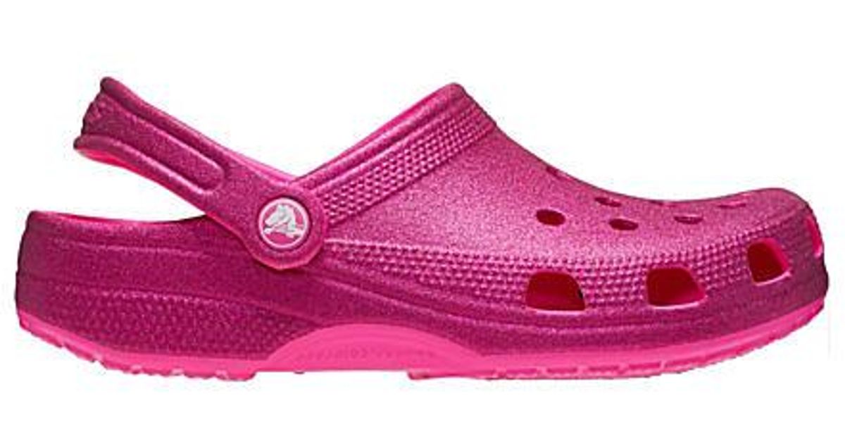 Crocs™ Classic Glitter Clog in Purple | Lyst
