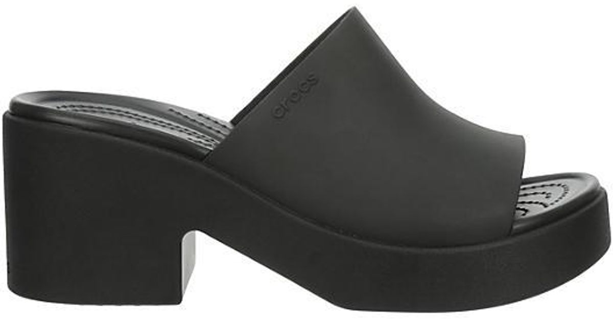 Crocs™ Brooklyn Slide Heel in Black | Lyst
