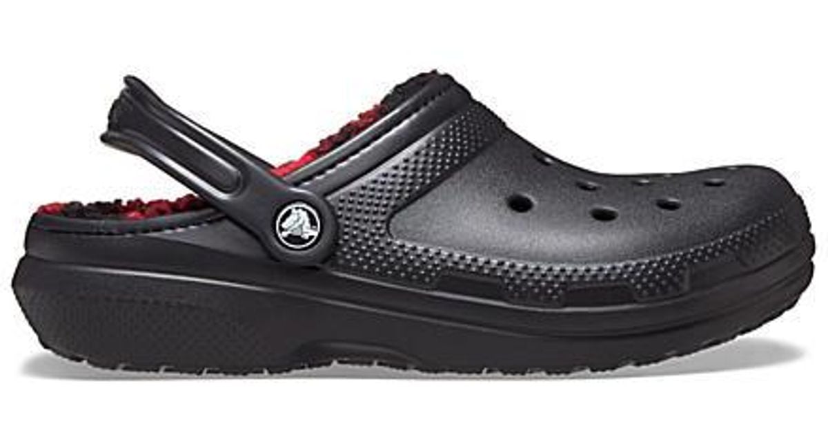 Crocs™ Classic Buffalo Check Lined Clogs in Black | Lyst
