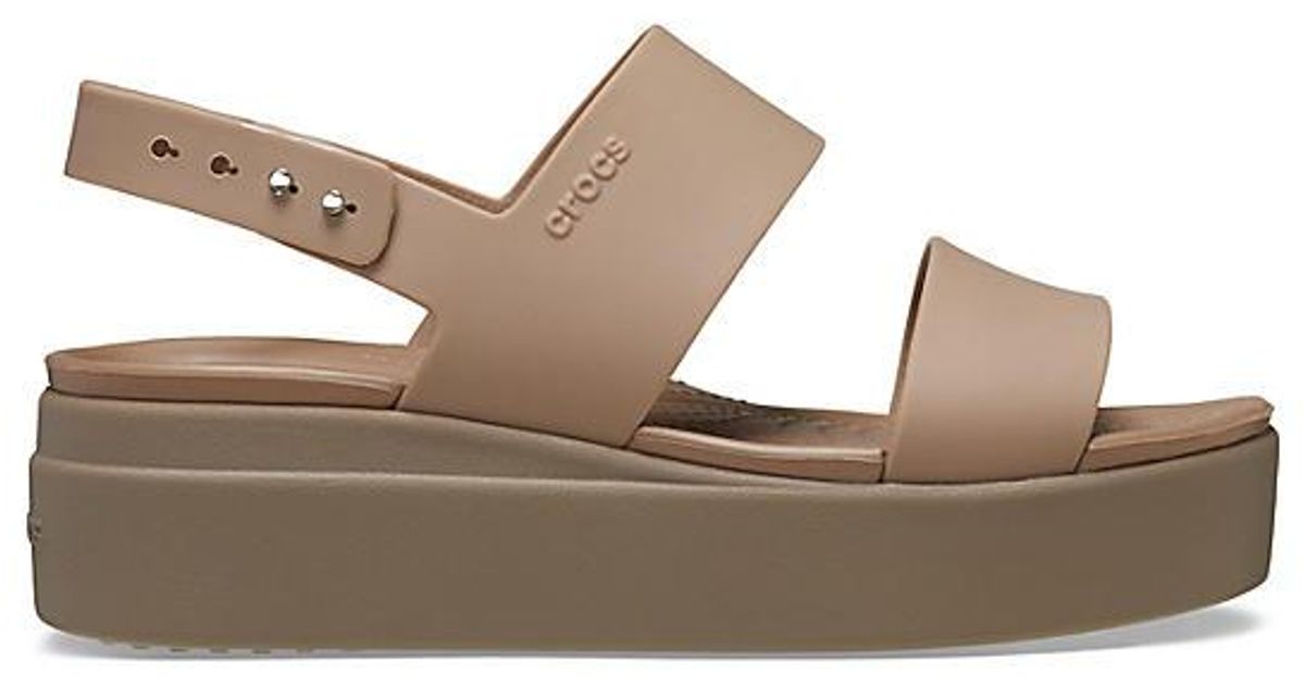 Crocs™ Brooklyn Platform Wedge Sandal in Black | Lyst