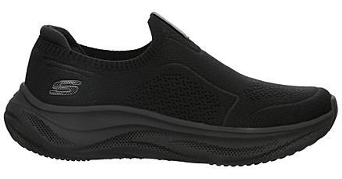 Skechers Skech Cloud Slip On Running Shoe in Black | Lyst