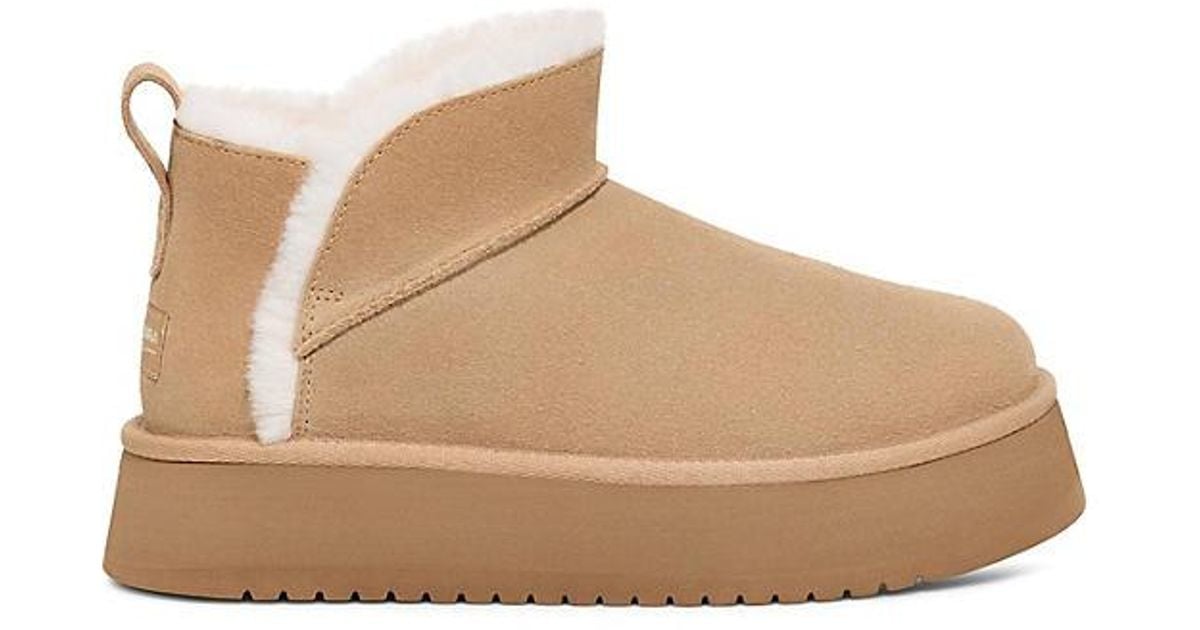 UGG Koola Ultra Mini Platform Fur Boot in Black | Lyst