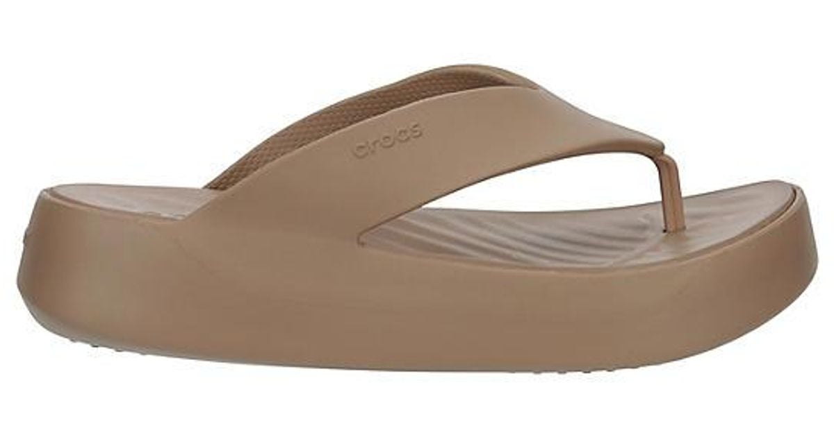 Crocs™ Getaway Platform Flip Flop Sandal in Brown | Lyst