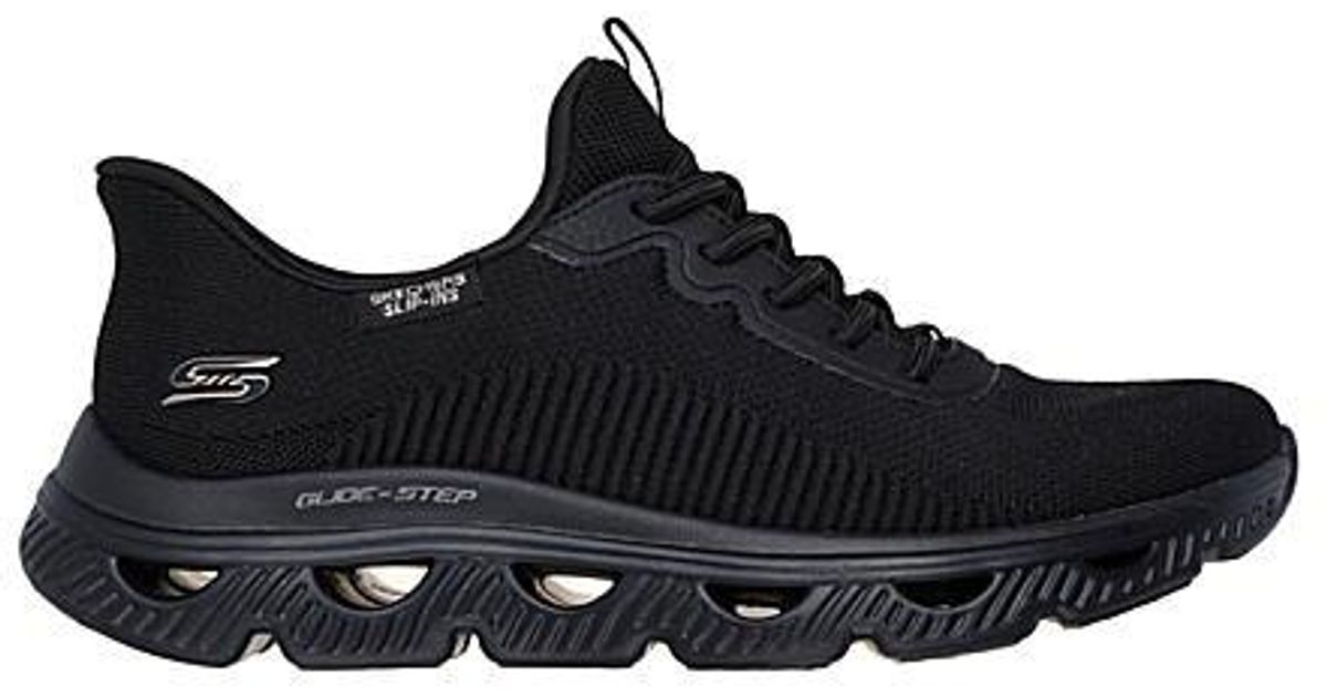 Skechers Slip-Ins Glide Step Arc Waves Sneaker in Black | Lyst