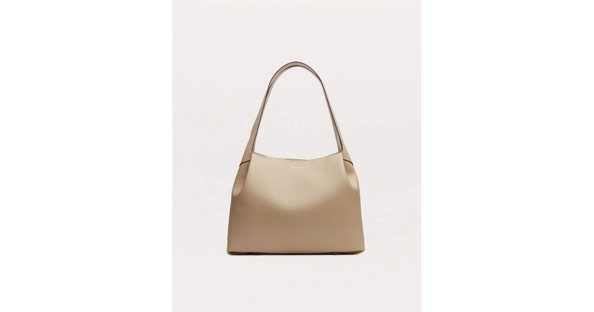 Rag & Bone Slade Calf Leather Tote Bag in Natural | Lyst