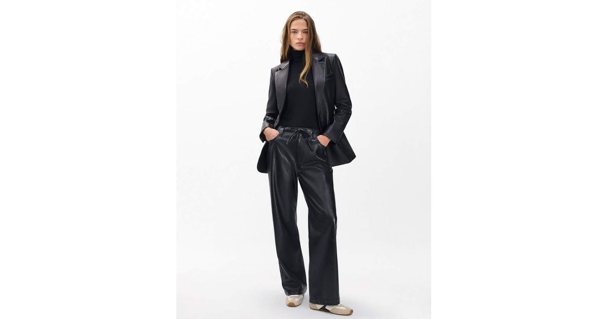 Rag & Bone Phoebe Faux Leather Pants in Blue | Lyst