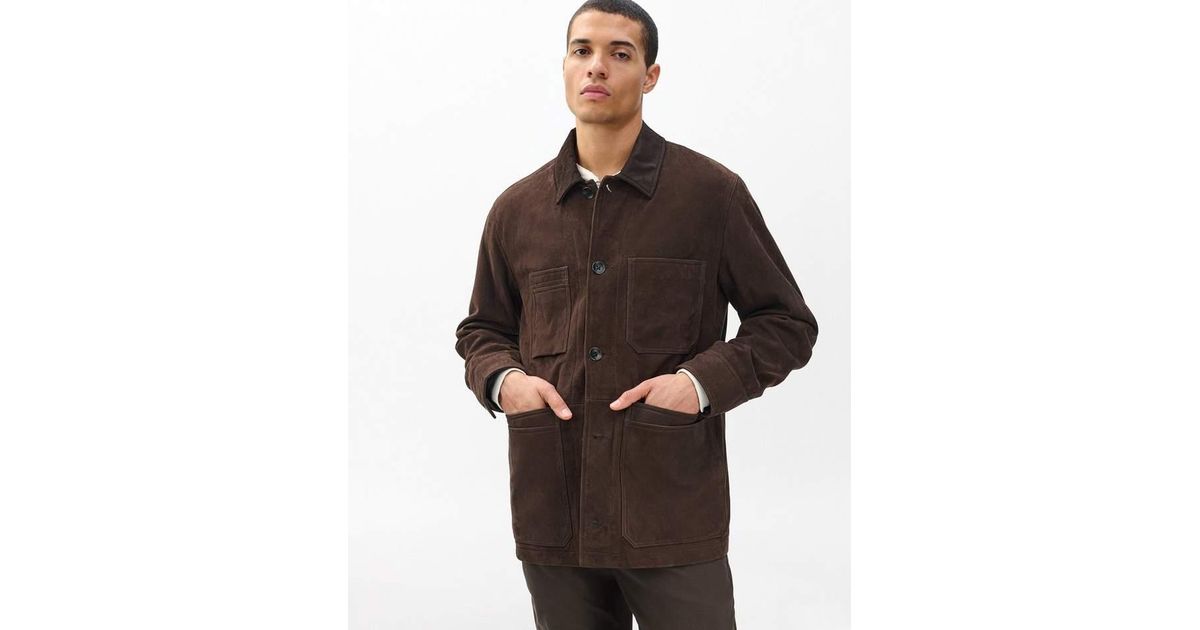Rag & Bone Graham Suede Chore Jacket in Brown for Men | Lyst