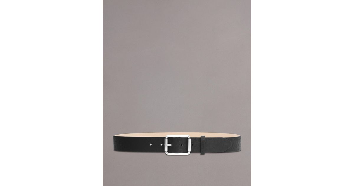Rag & Bone Evan Leather Belt in Gray for Men | Lyst