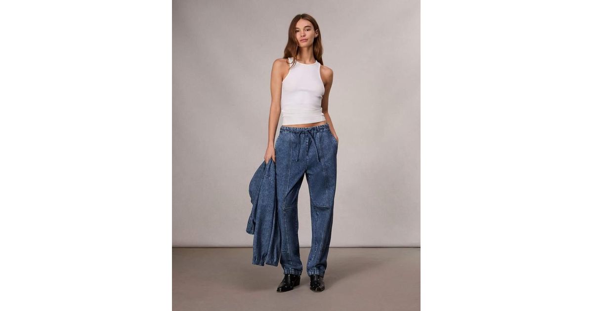 Rag & Bone Denim > Wide Leg Miramar Fleece Jordan Pant Cotton Fleece ...