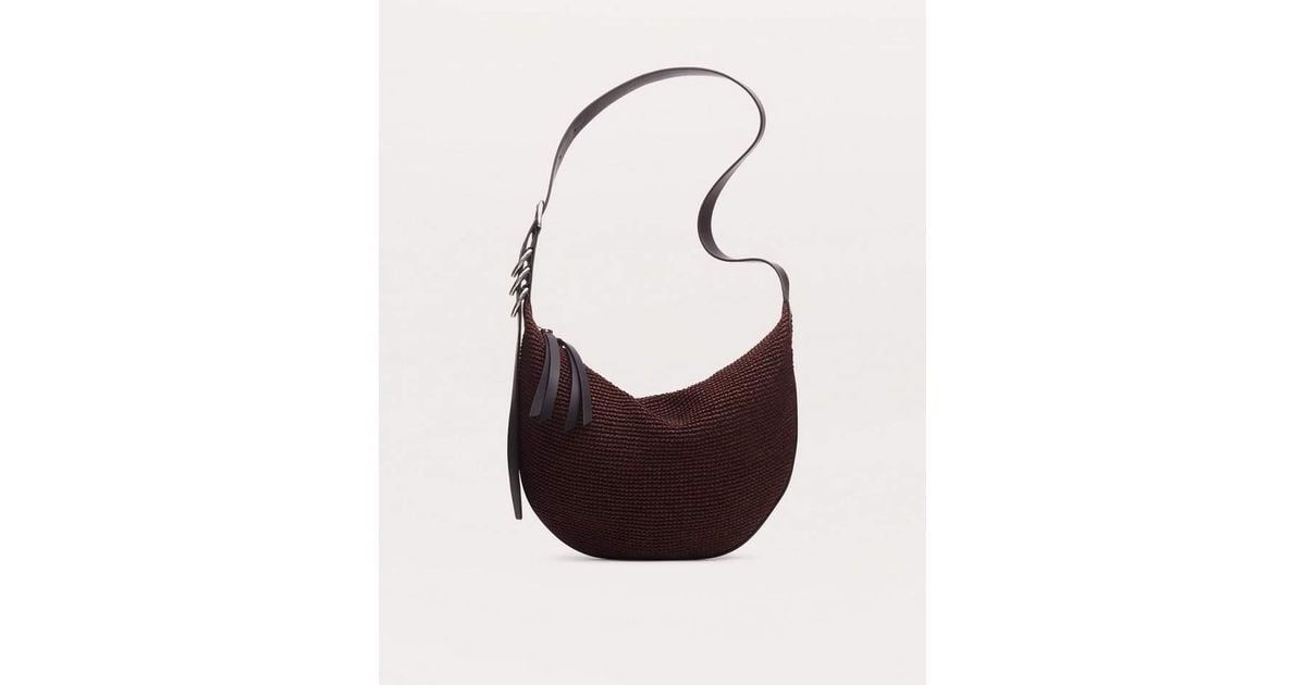 Rag & Bone Mercer Medium Straw Hobo Bag in White | Lyst