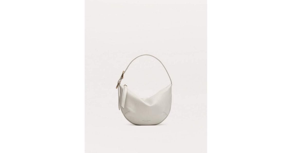 Rag & Bone Mercer Small Leather Hobo Bag in White | Lyst