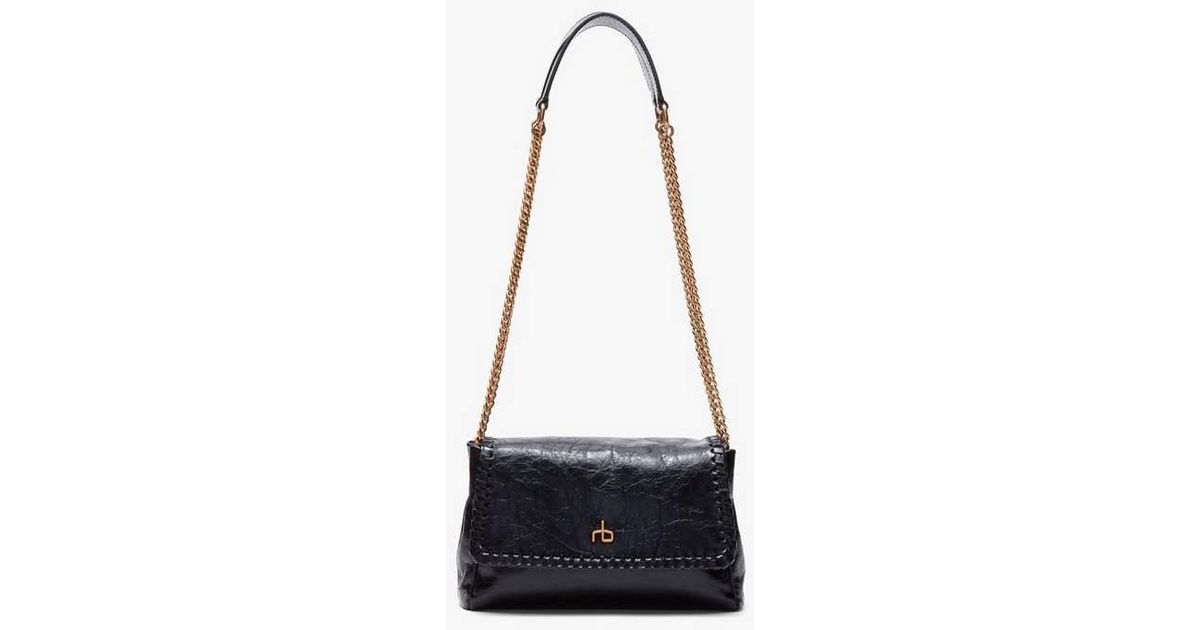 Rag & Bone Chelsea Small Leather Flap Bag in Natural | Lyst