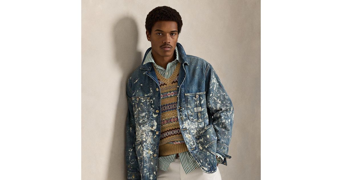 Polo Ralph Lauren Limited-Edition Hand-Painted Jacket in Blue for Men ...