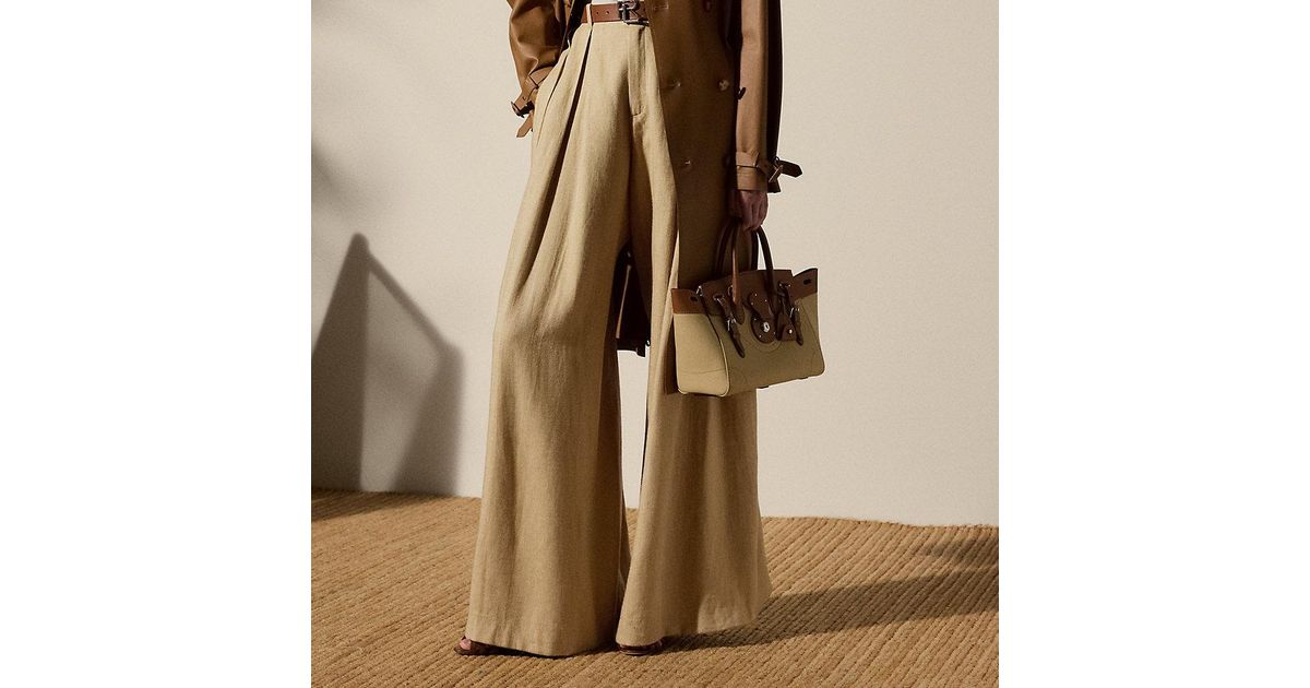 Ralph Lauren Ralph Lauren Greer Silk-linen Twill Pleated Pant in ...