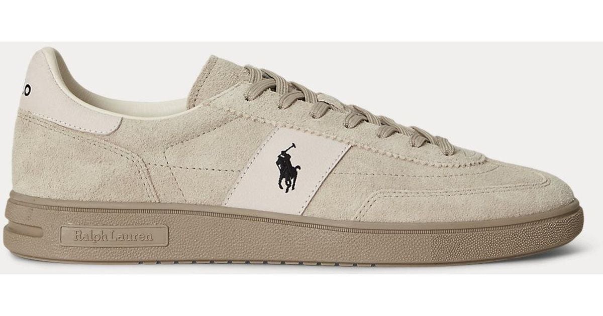 Polo Ralph Lauren Bedford Suede Trainer in Natural for Men | Lyst UK