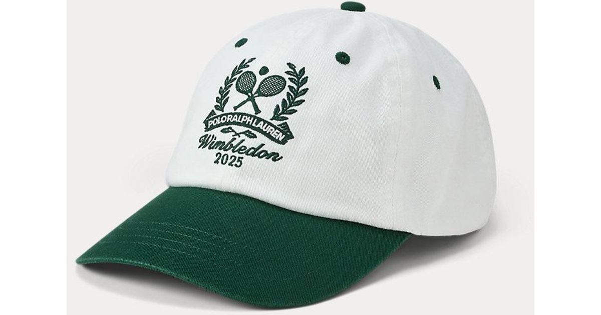 Polo Ralph Lauren Wimbledon Crest Twill Cap in Green for Men | Lyst UK