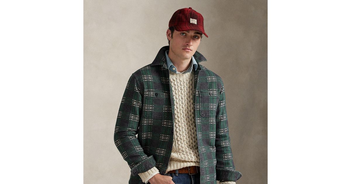 Polo Ralph Lauren Classic Fit Plaid Flannel Workshirt in Green for Men ...