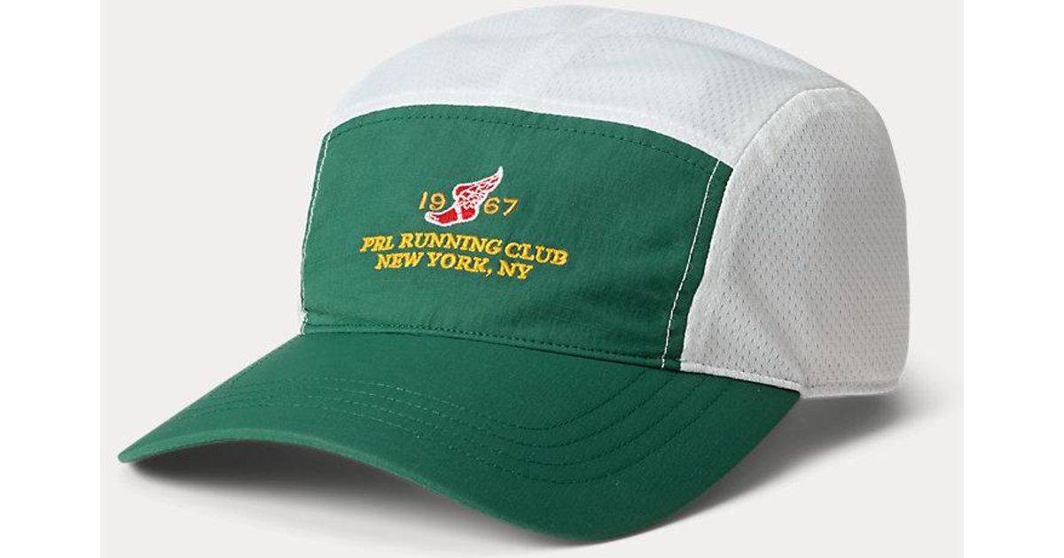 Ralph Lauren Embroidered Ripstop & Mesh Cap in Green for Men | Lyst