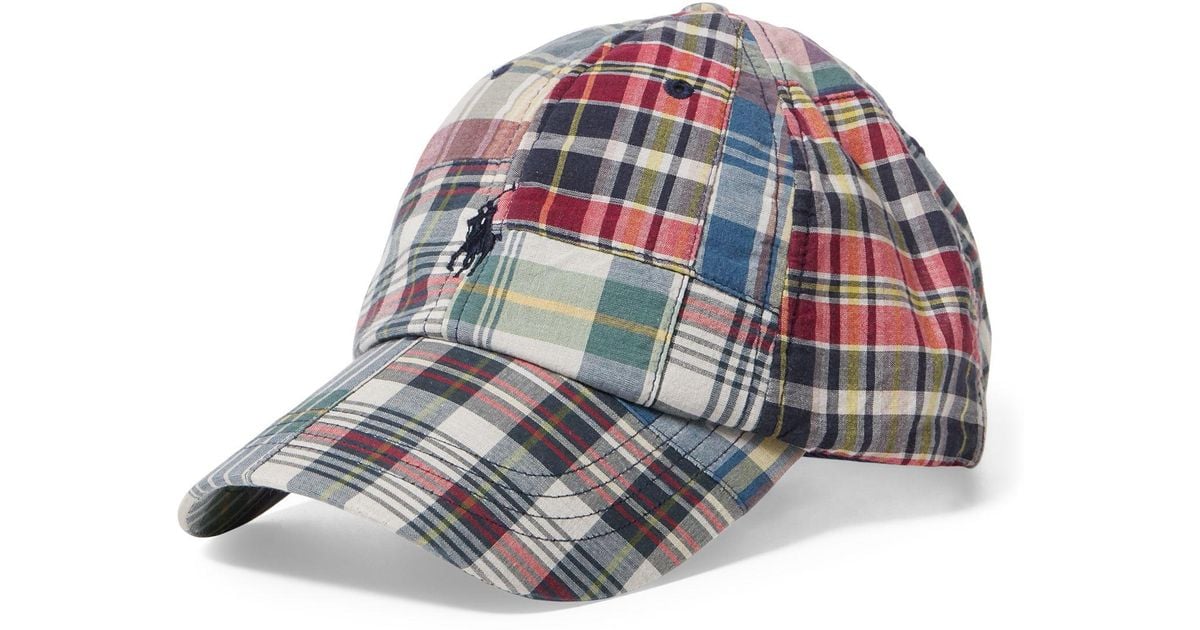 Polo Ralph Lauren Patchwork Madras Baseball Cap for Men | Lyst