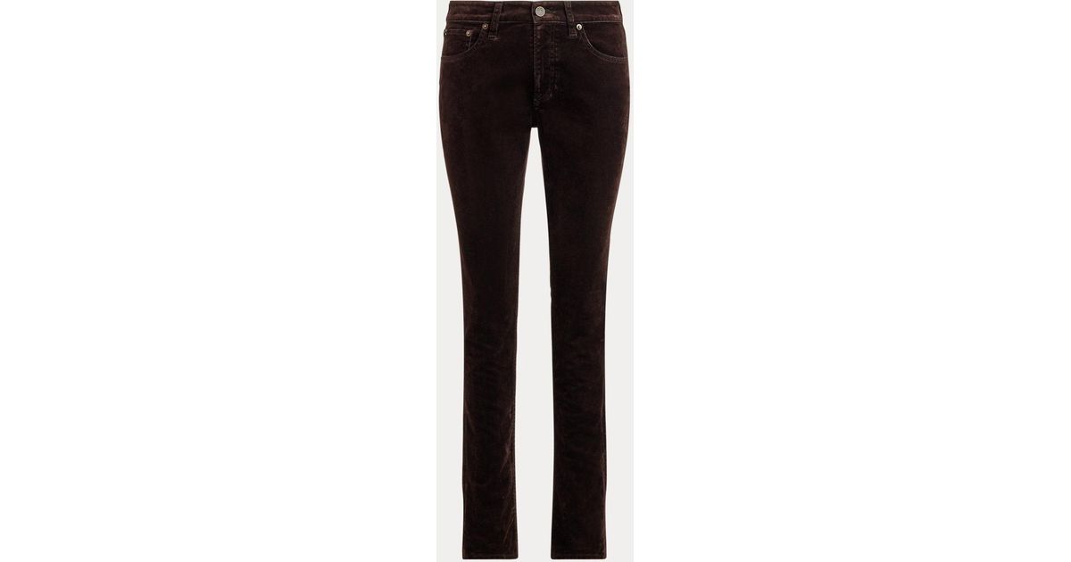 Ralph Lauren Ralph Lauren Barrett Slim Flocked Denim Jean in Black | Lyst