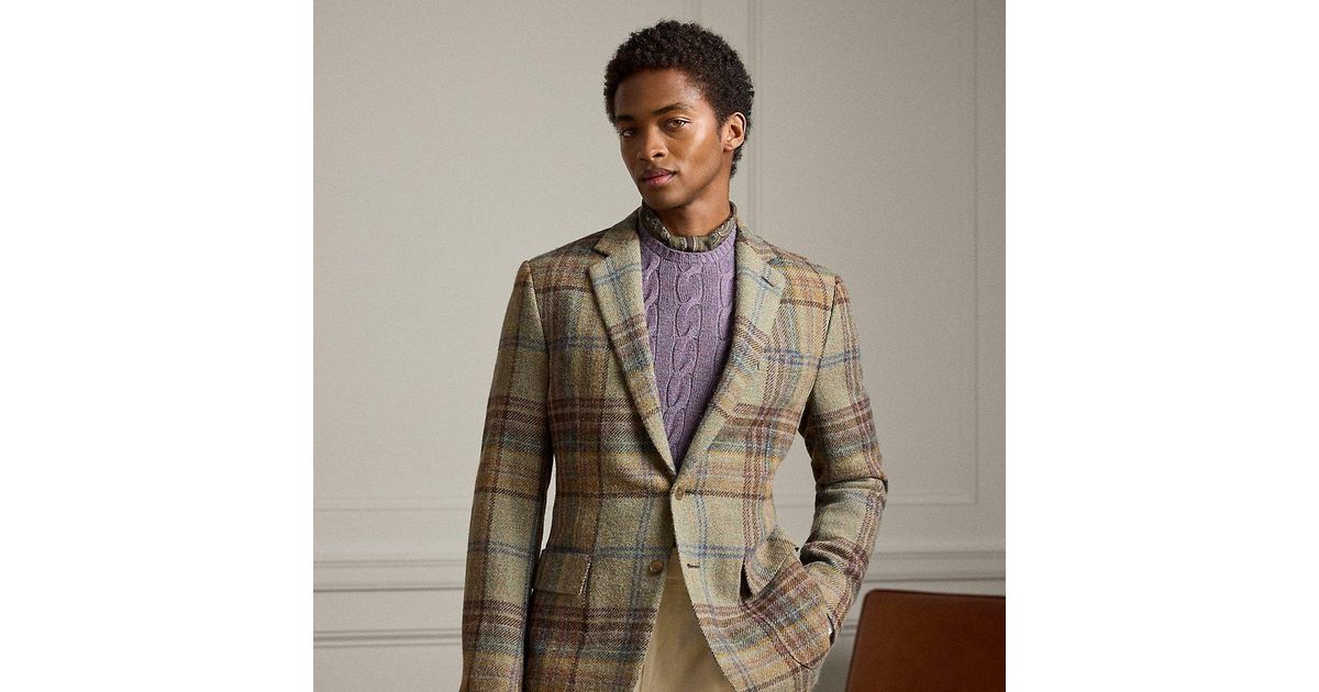 Ralph Lauren Kent Hand-Tailored Plaid Wool Sport Coat in Brown for Men ...