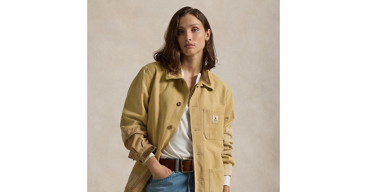 Polo Ralph Lauren Patchwork Chore Jacket in Natural | Lyst