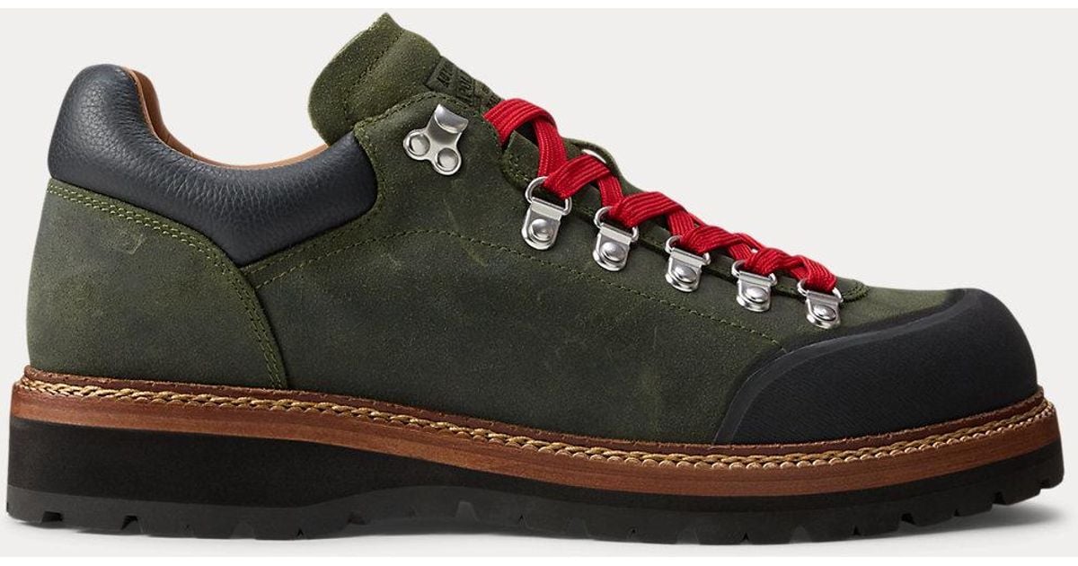 Polo Ralph Lauren Alpine Low Suede Trail Boot in Black for Men | Lyst