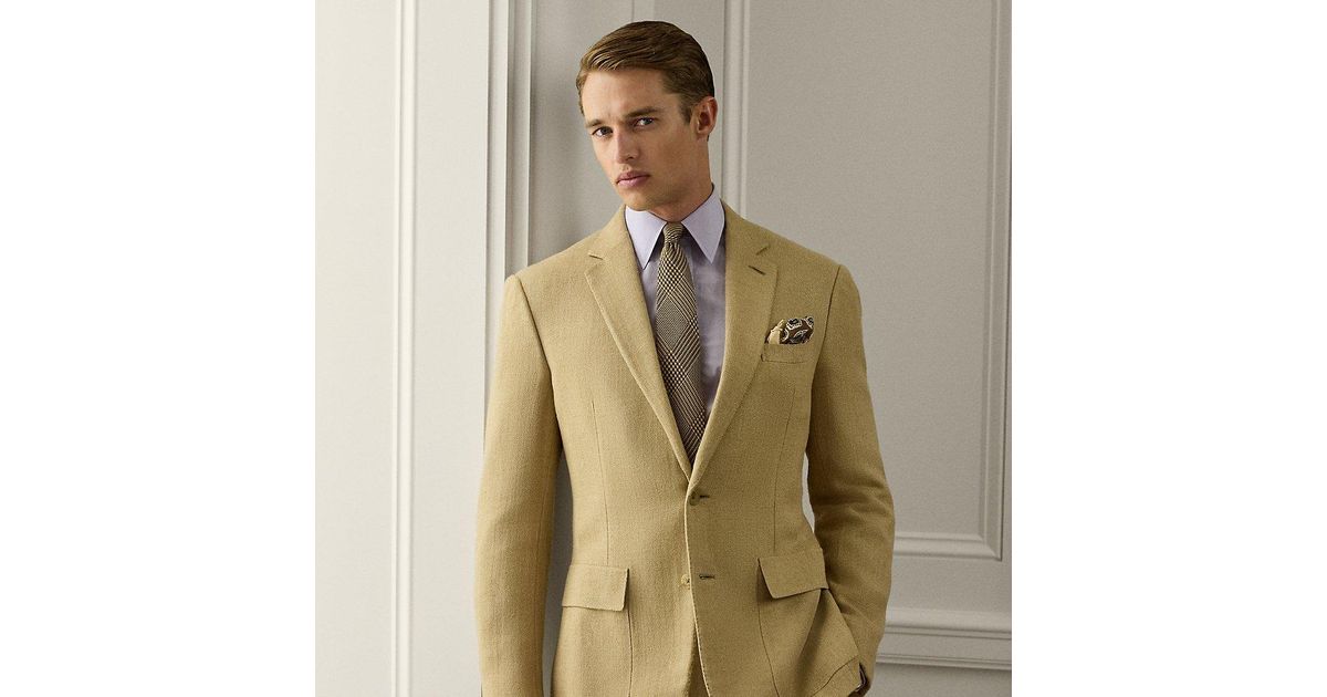 Ralph Lauren Kent Hand-tailored Herringbone Jacket in Green for Men | Lyst