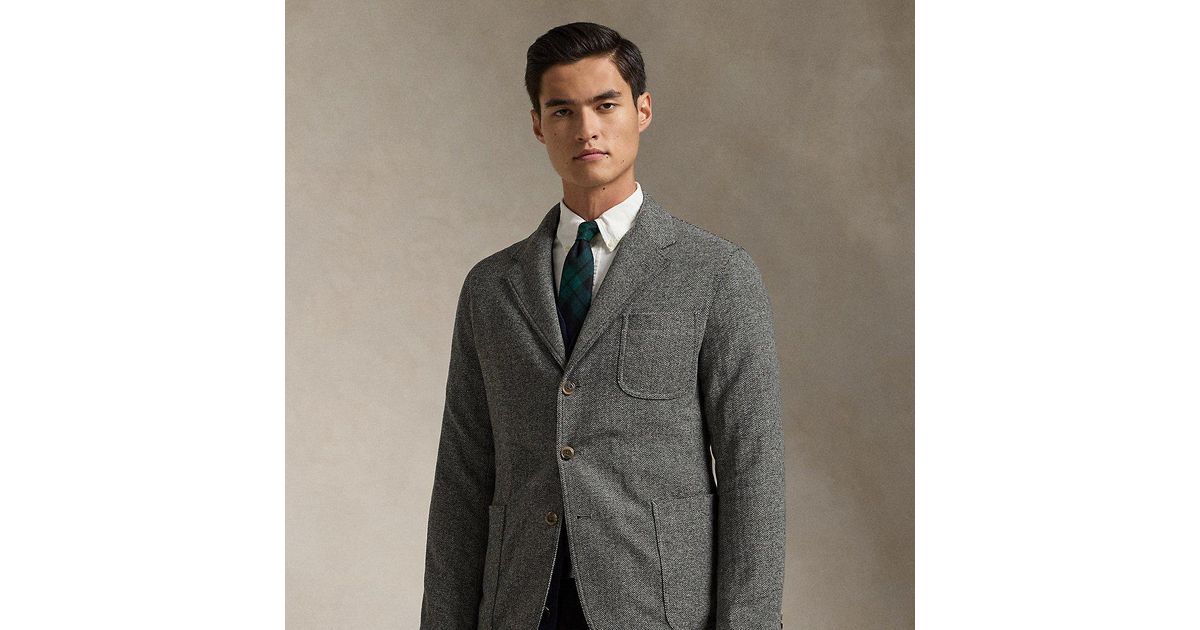 Polo Ralph Lauren Modern Herringbone Blazer in Blue for Men | Lyst UK