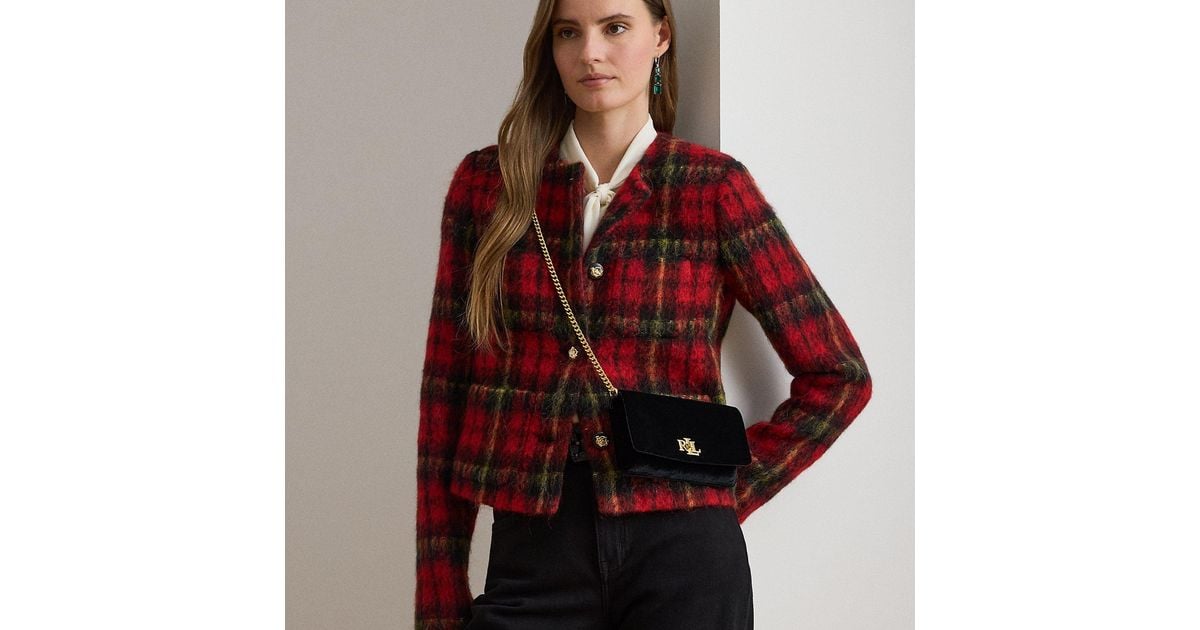 Ralph Lauren Ralph Lauren Velvet Crossbody Turn-Lock Tech Case in Red ...