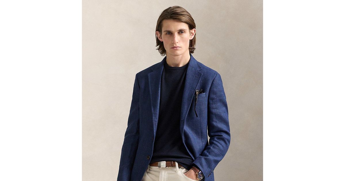 Polo Ralph Lauren Polo Tailored Glen Plaid Sport Coat in Blue for Men ...