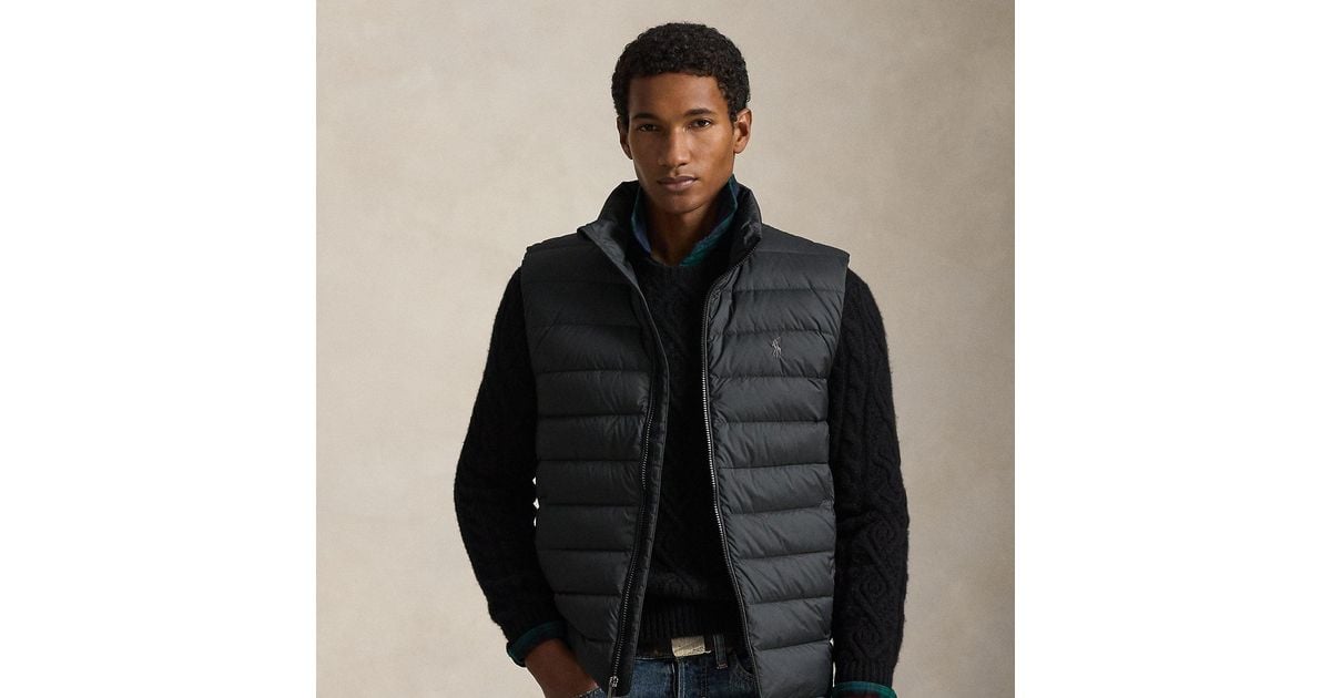 Polo Ralph Lauren The Colden Packable Down Vest in Black for Men | Lyst