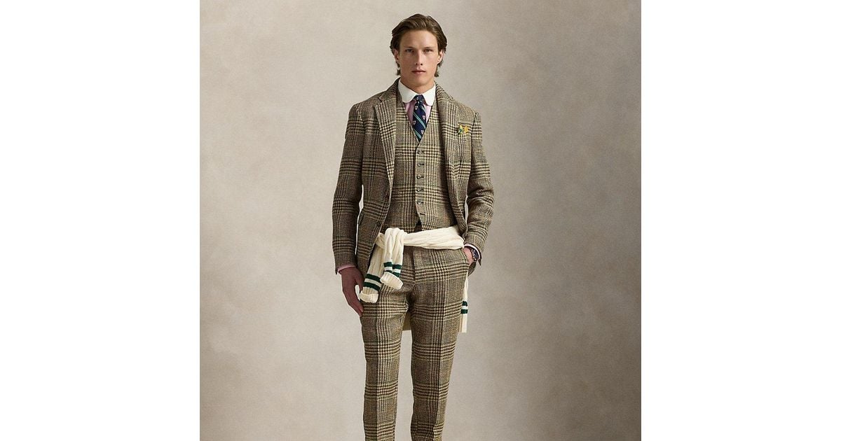 Polo Ralph Lauren Polo Tailored Glen Plaid Suit Jacket in Green for Men ...