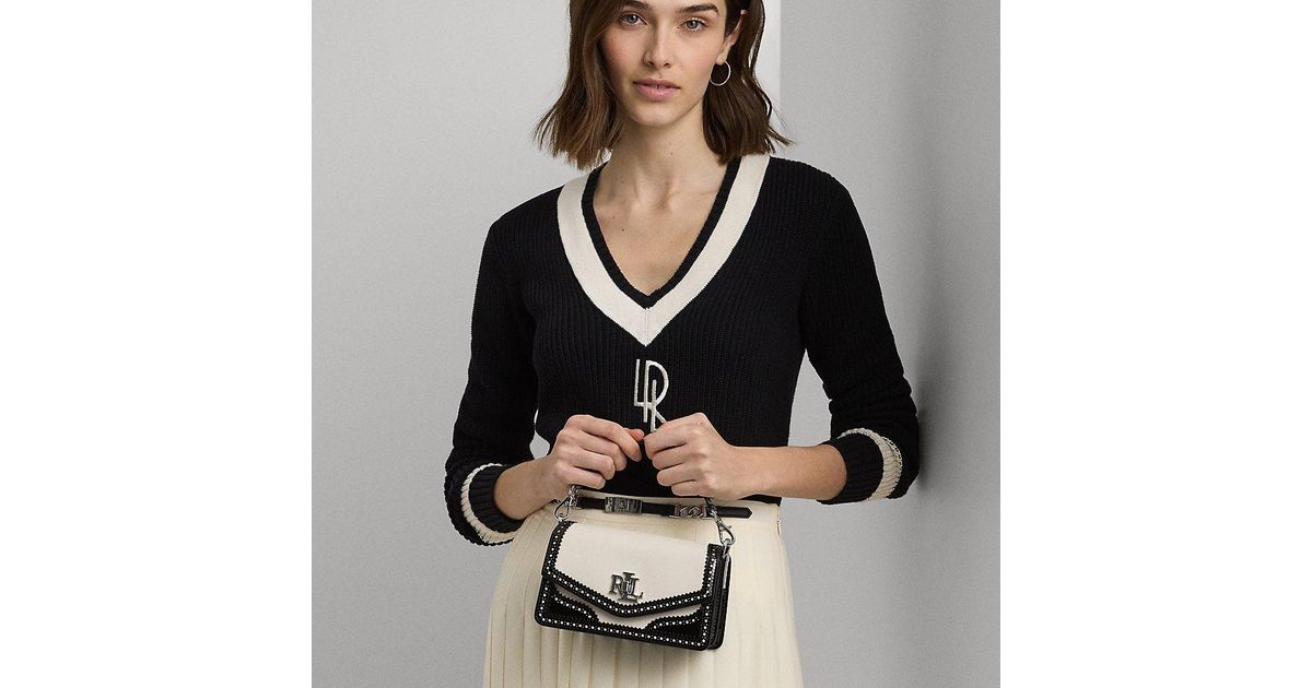 Lauren by Ralph Lauren Perforated Small Tayler Crossbody Bag in Black ...