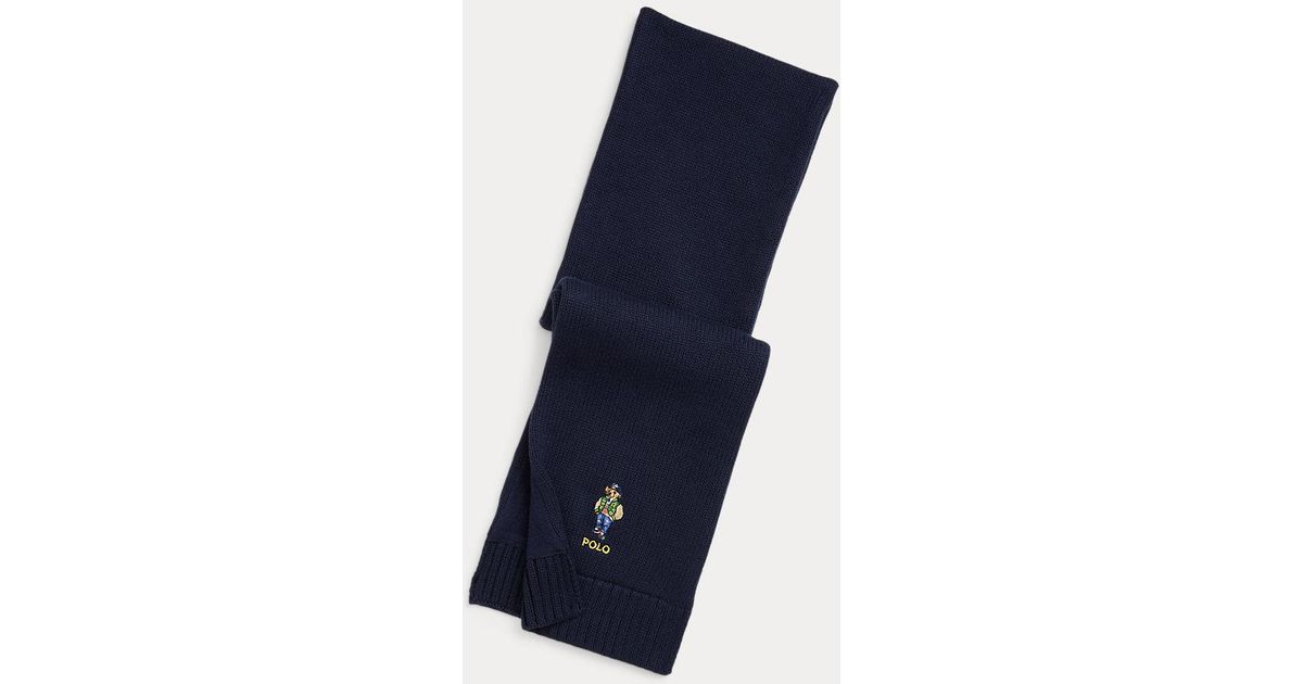 Polo Ralph Lauren Ralph Lauren Boy's Polo Bear Cotton Scarf in Blue for ...