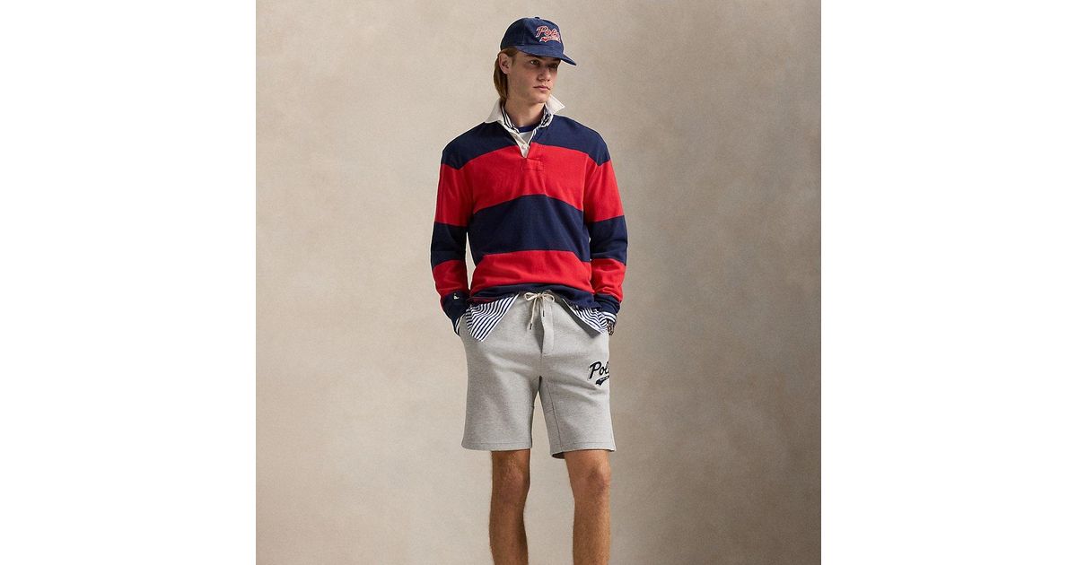 Ralph Lauren 9-Inch Logo Double-Knit Short in Red for Men | Lyst
