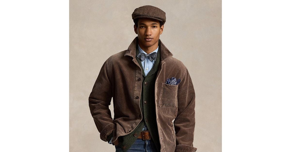 Polo Ralph Lauren Corduroy Utility Jacket in Brown for Men | Lyst UK