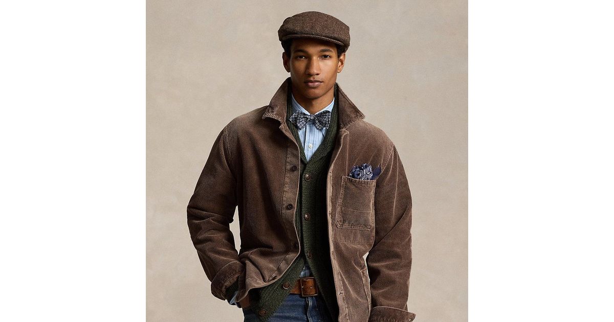 Polo Ralph Lauren Corduroy Utility Jacket in Brown for Men | Lyst