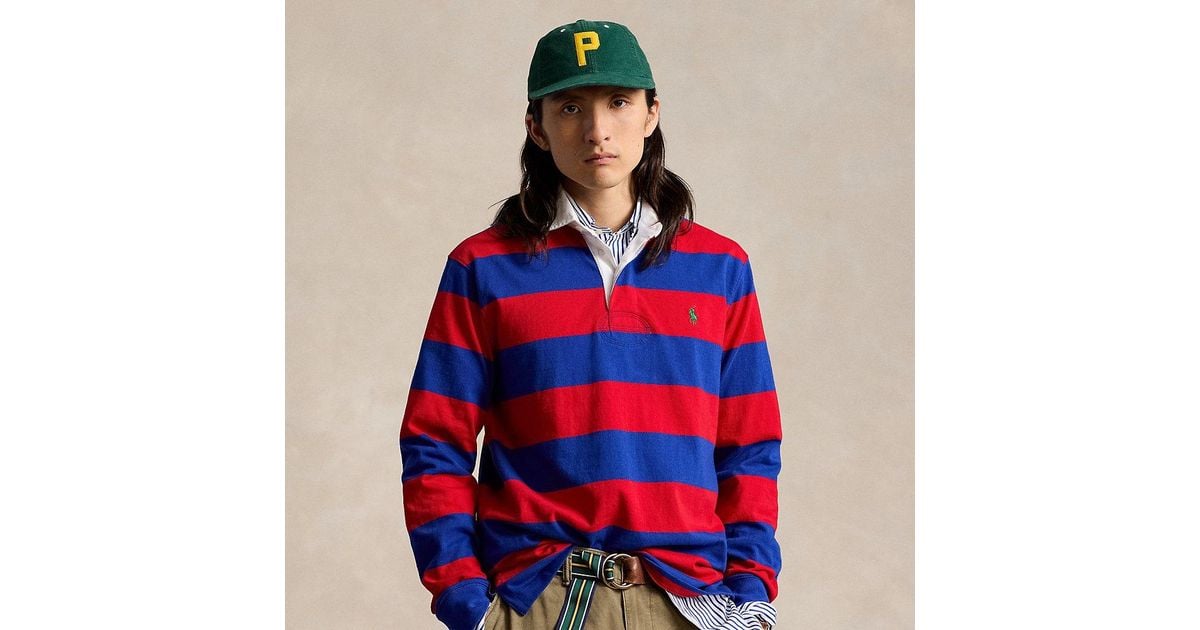 Ralph Lauren The Iconic Rugby Shirt in Red for Men | Lyst