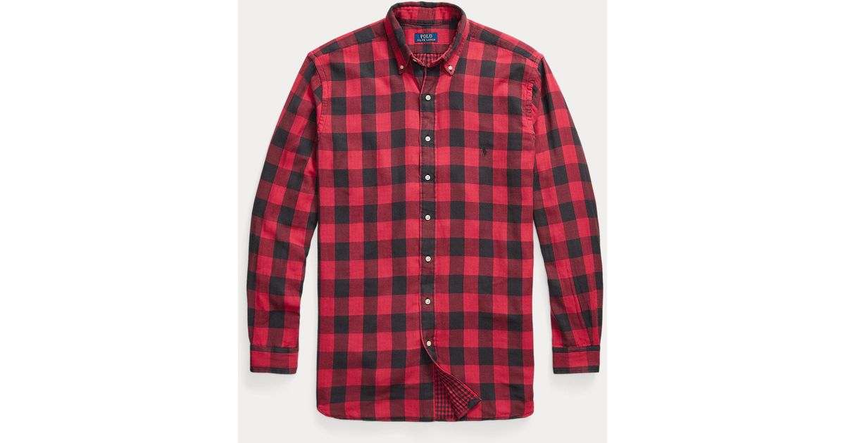 Polo Ralph Lauren Plaid Double-Faced Shirt in Red for Men | Lyst UK