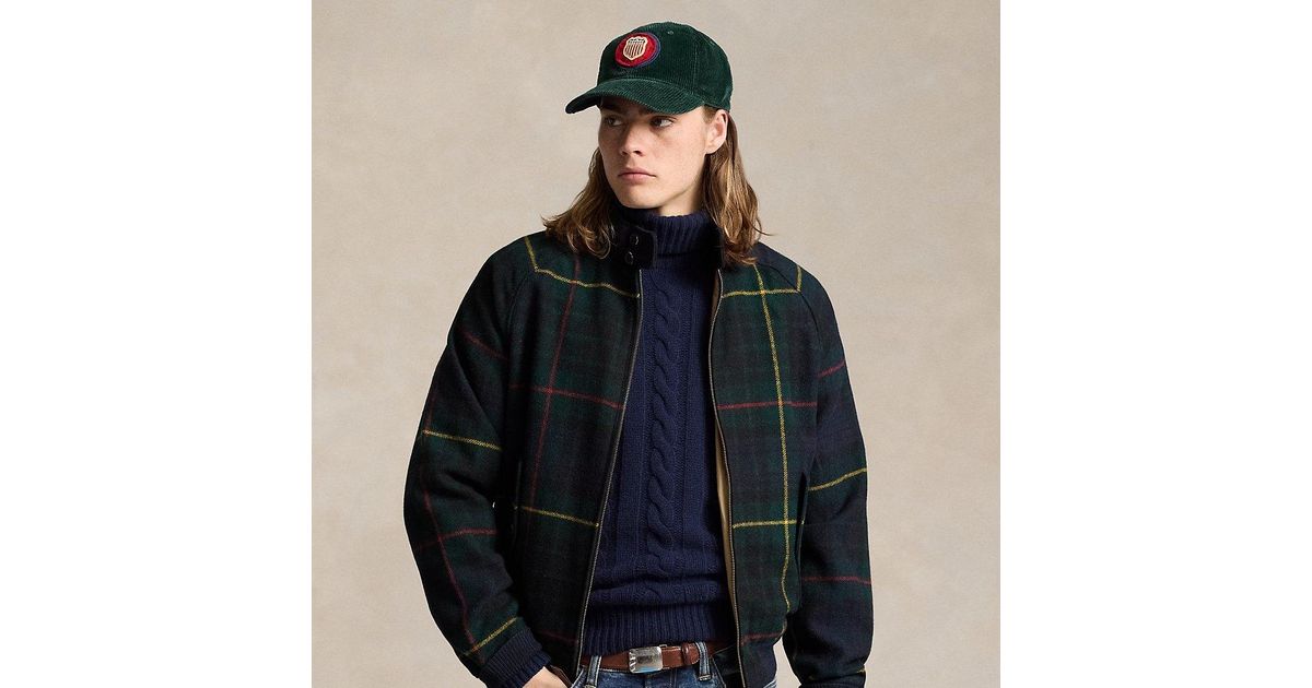Ralph Lauren Plaid Wool Twill Jacket in Blue for Men | Lyst