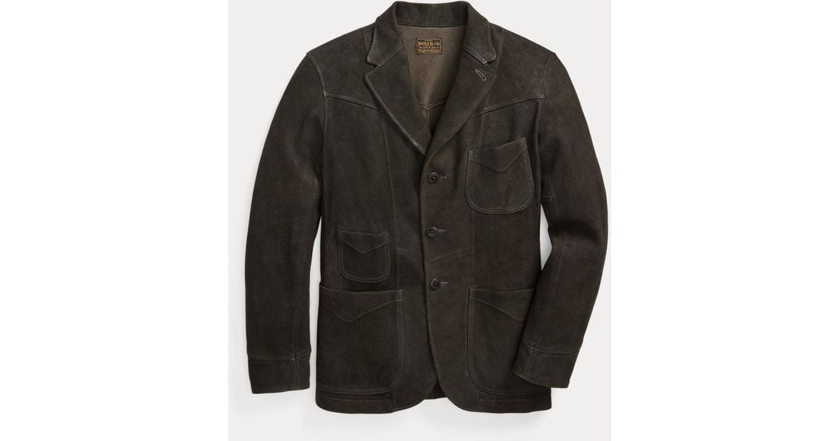 Ralph Lauren Ralph Lauren Unconstructed Suede Sport Coat in Black for Men | Lyst