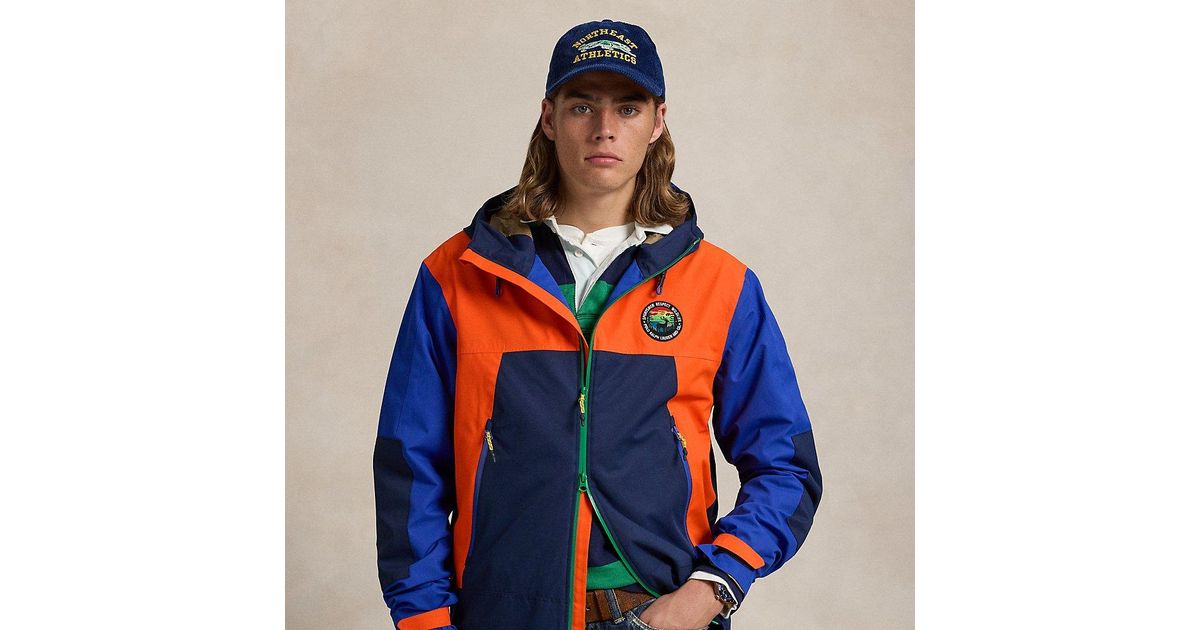 Ralph Lauren Color-blocked Polo Sportsman Jacket in Blue for Men | Lyst