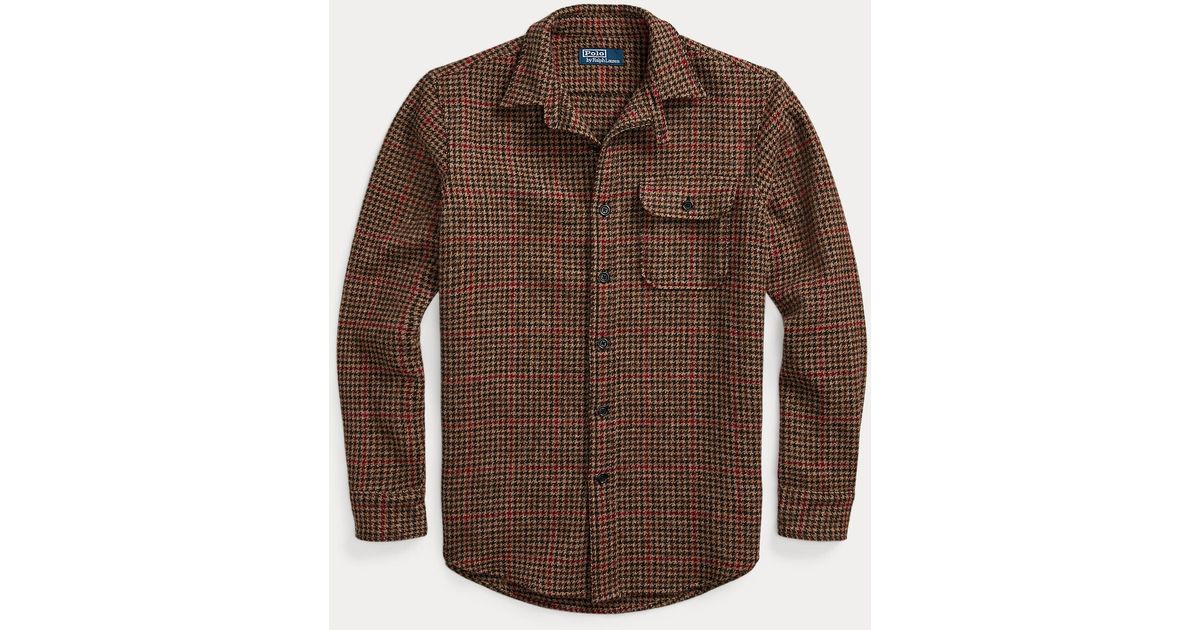 Polo Ralph Lauren Suede-patch Shetland Wool Overshirt in Brown for Men ... Polo Ralph Lauren Suede-patch Shetland Wool Overshirt in Brown for Men ...