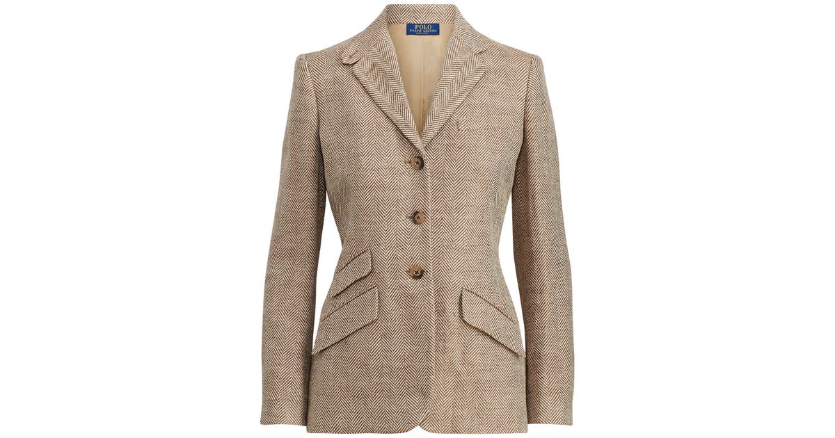 Polo Ralph Lauren Linen Herringbone Blazer | Lyst